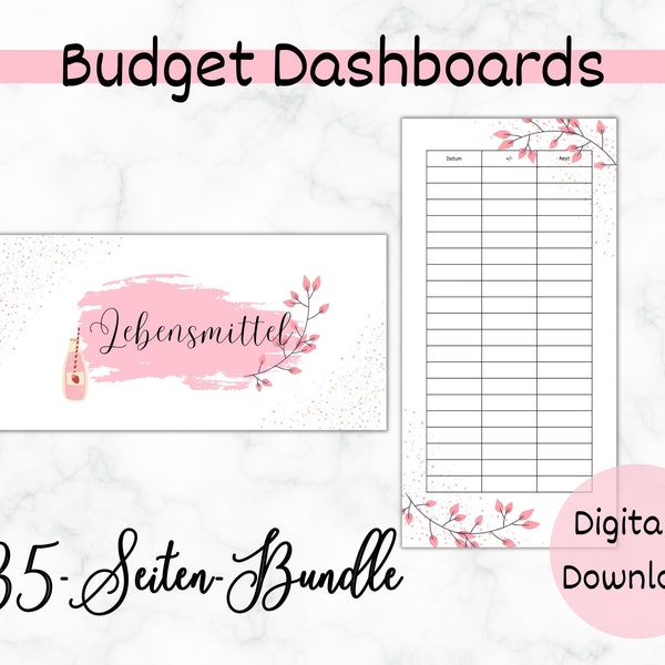 Cash Stuffing Dashboard - Etsy Israel