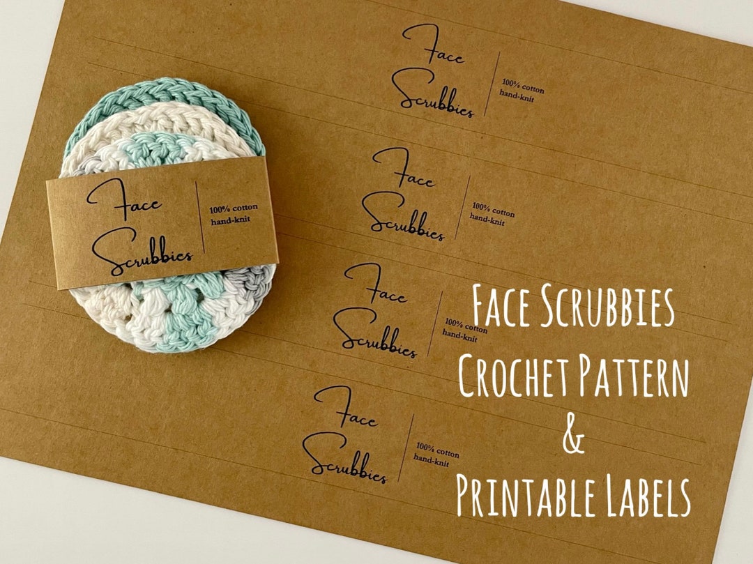 Face Scrubby PDF Crochet Pattern With Printable Labels - Etsy