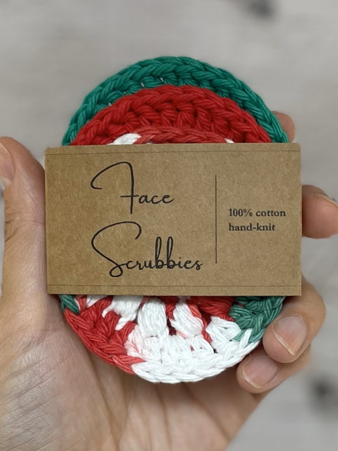 Face Scrubbies PDF Crochet Pattern and Printable Labels Christmas Gift ...