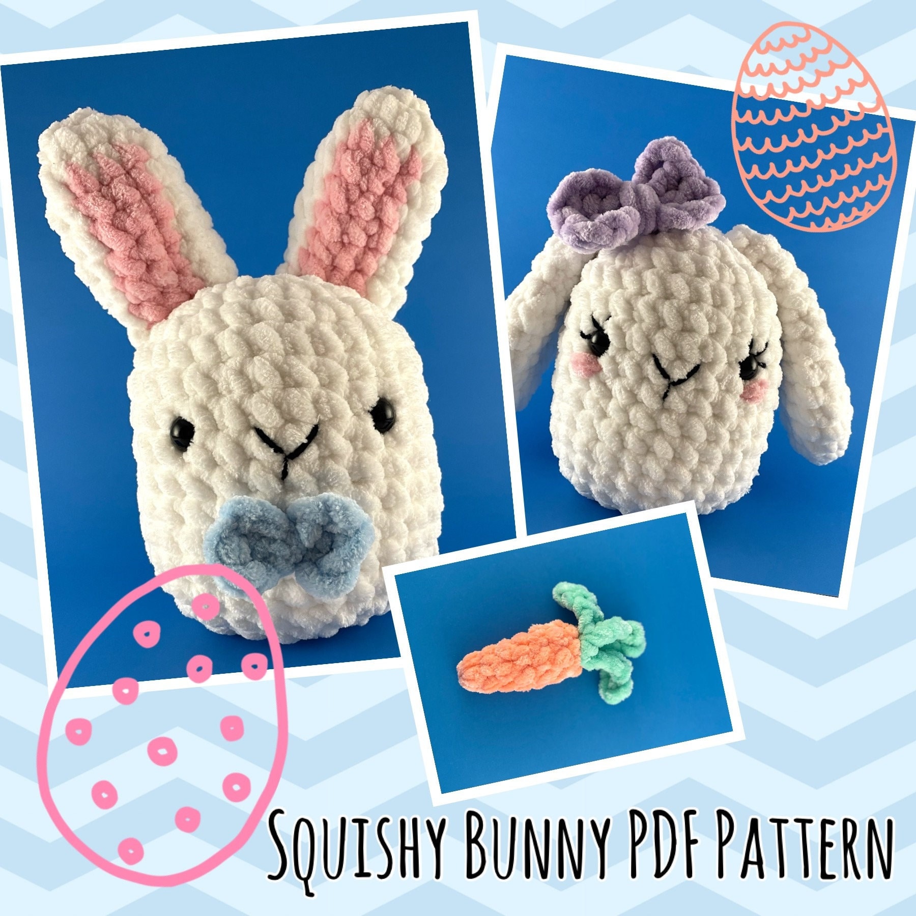 Squishy Bunny Crochet PDF Pattern - Etsy