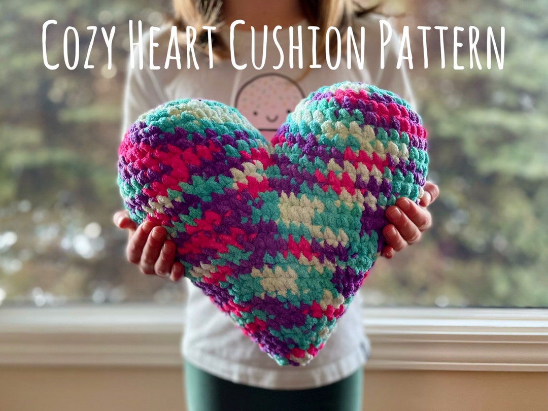Cozy Heart Cushion PDF Crochet Pattern - Etsy