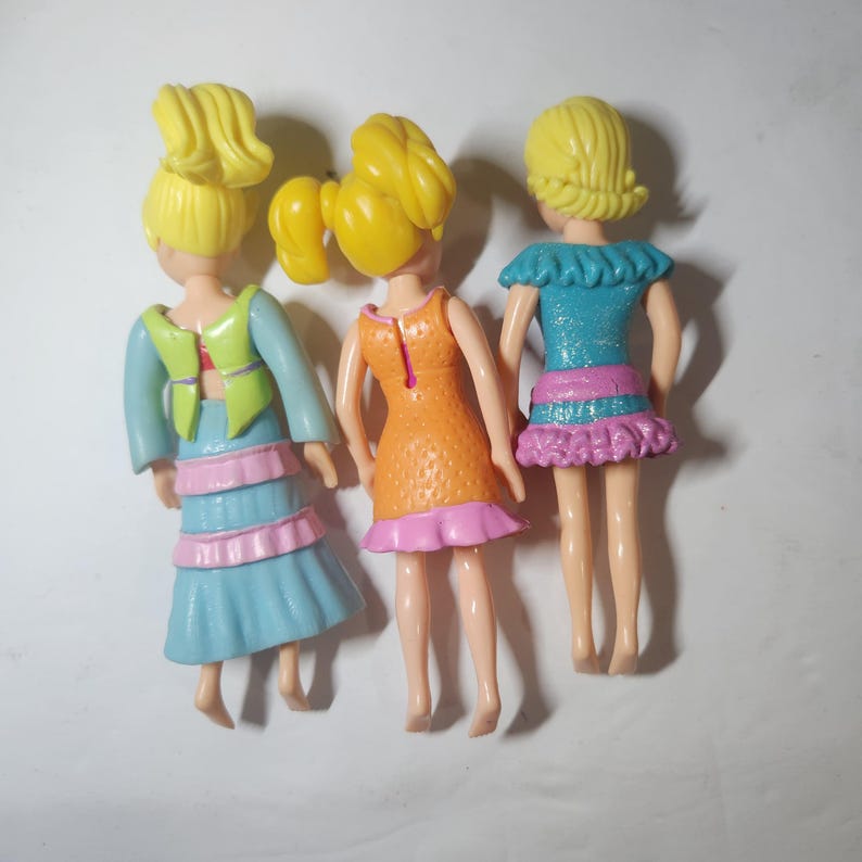 Vintage Y2K Polly Pocket Hard Hair Dolls Set of 3 With Outfits - Etsy