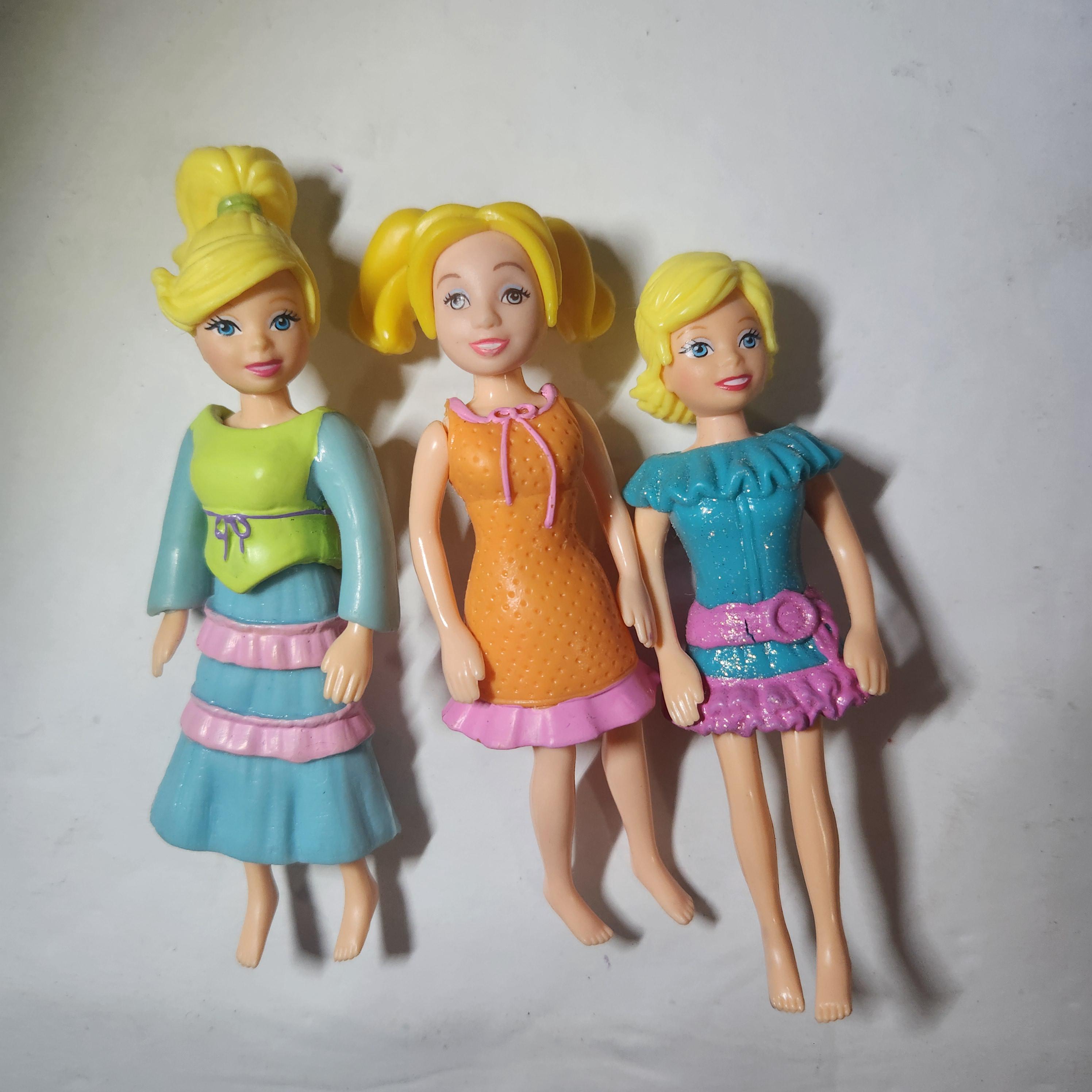 Vintage Y2K Polly Pocket Hard Hair Dolls Set of 3 With Outfits - Etsy