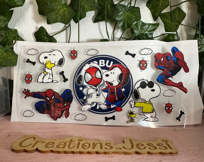 16oz UV DTF Snoopy and Woodstock - Etsy