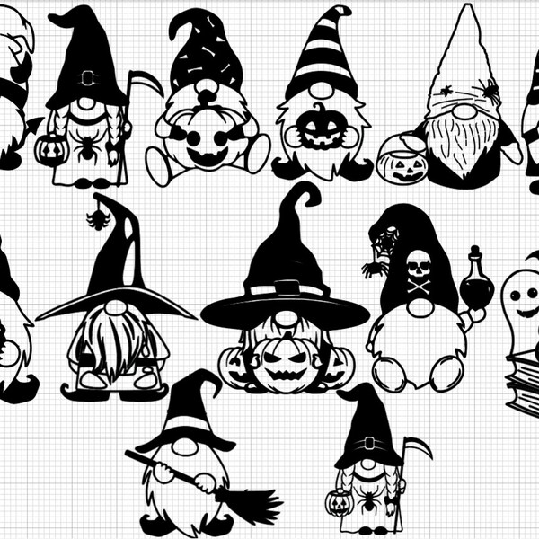 Halloween Gnome Svg - Etsy