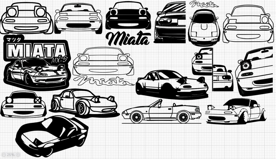 NA Miata SVG Pack highest Quality - Etsy