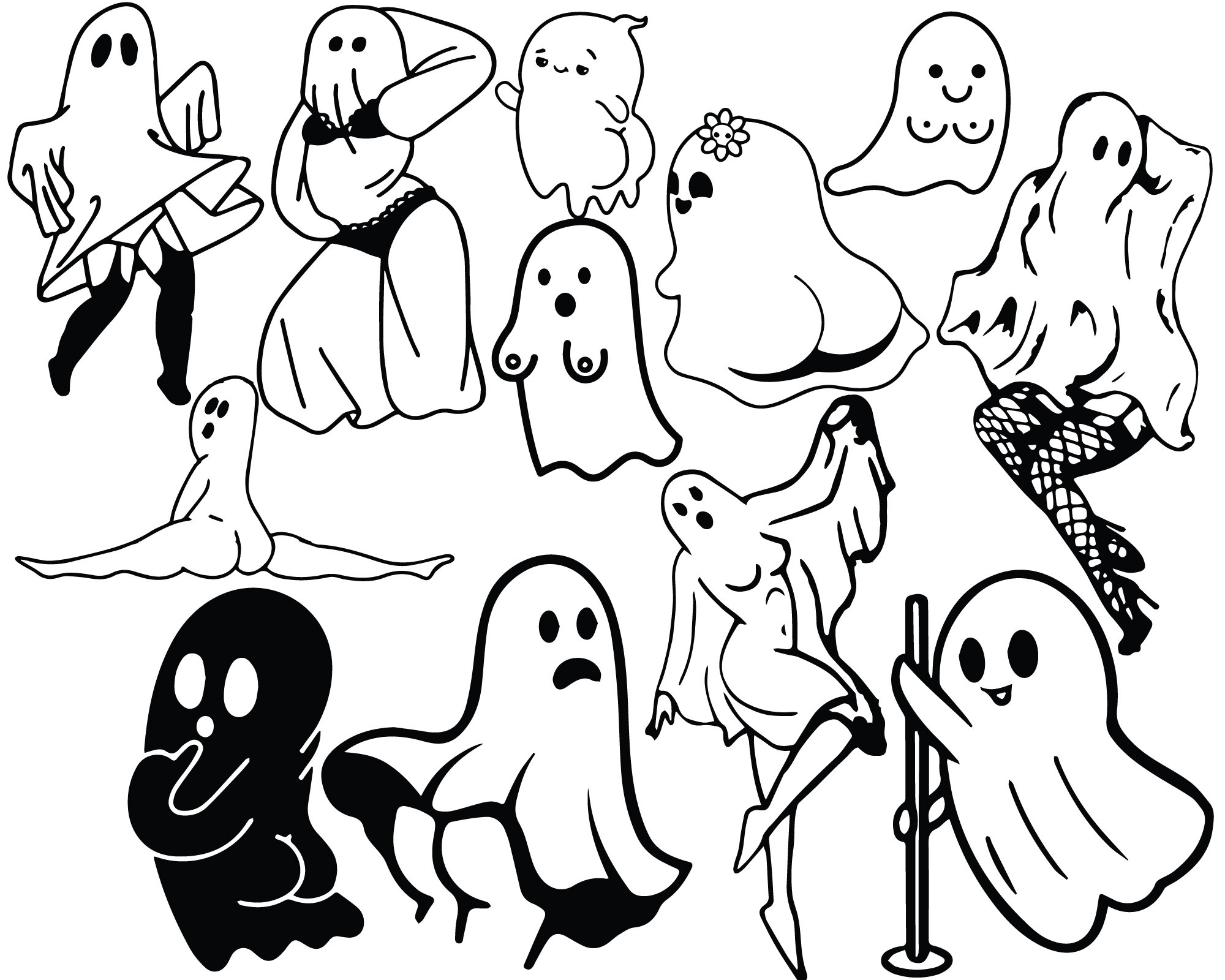 Smexy Ghost Funny Butt Ghosts SVG Pack highest Quality - Etsy Australia