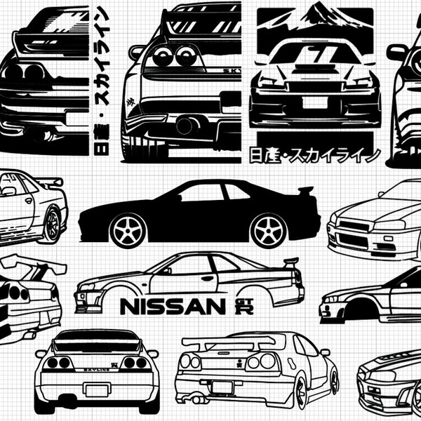 Nissan Gtr Svg - Etsy
