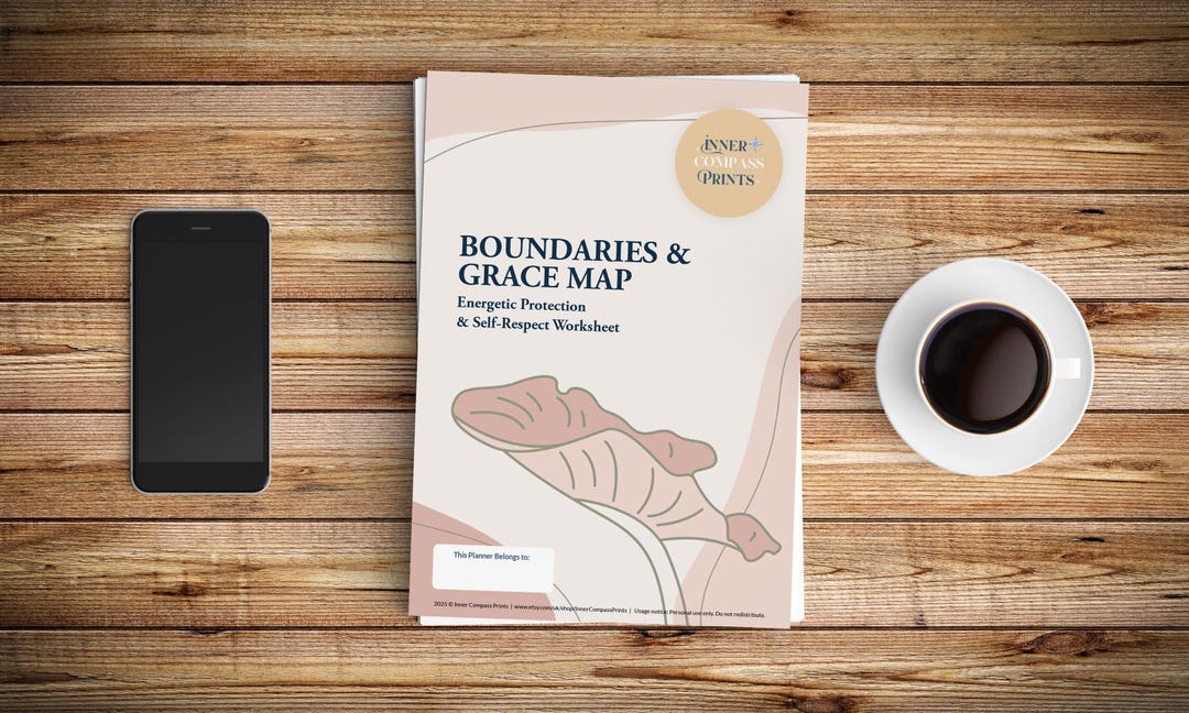 Boundaries & Grace Map | Printable Self-care Worksheet | Emotional ...