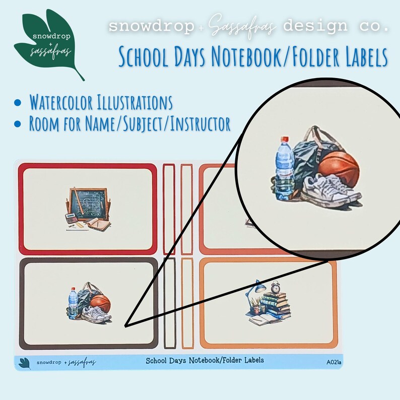 School Days Notebook/folder Labels - Etsy