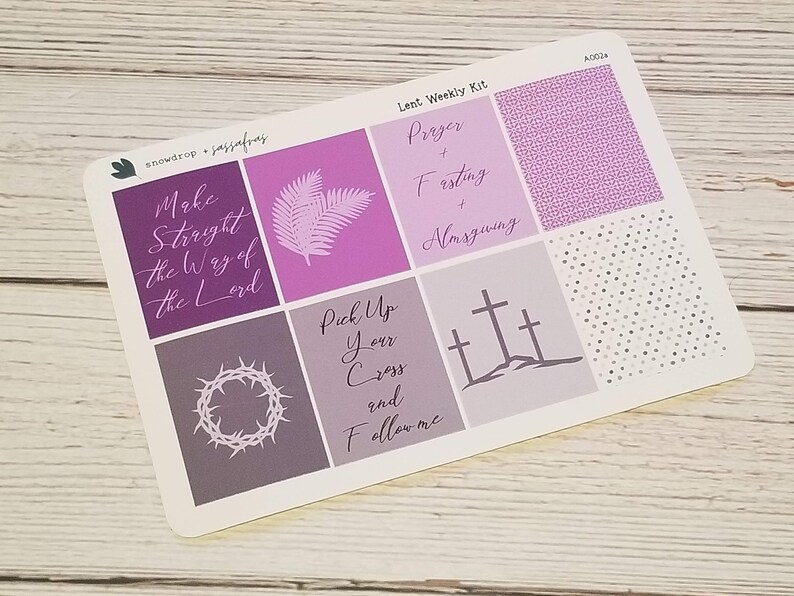 Lent/holy Week Mini Kit (compatible With Erin Condren and Similar Sized ...