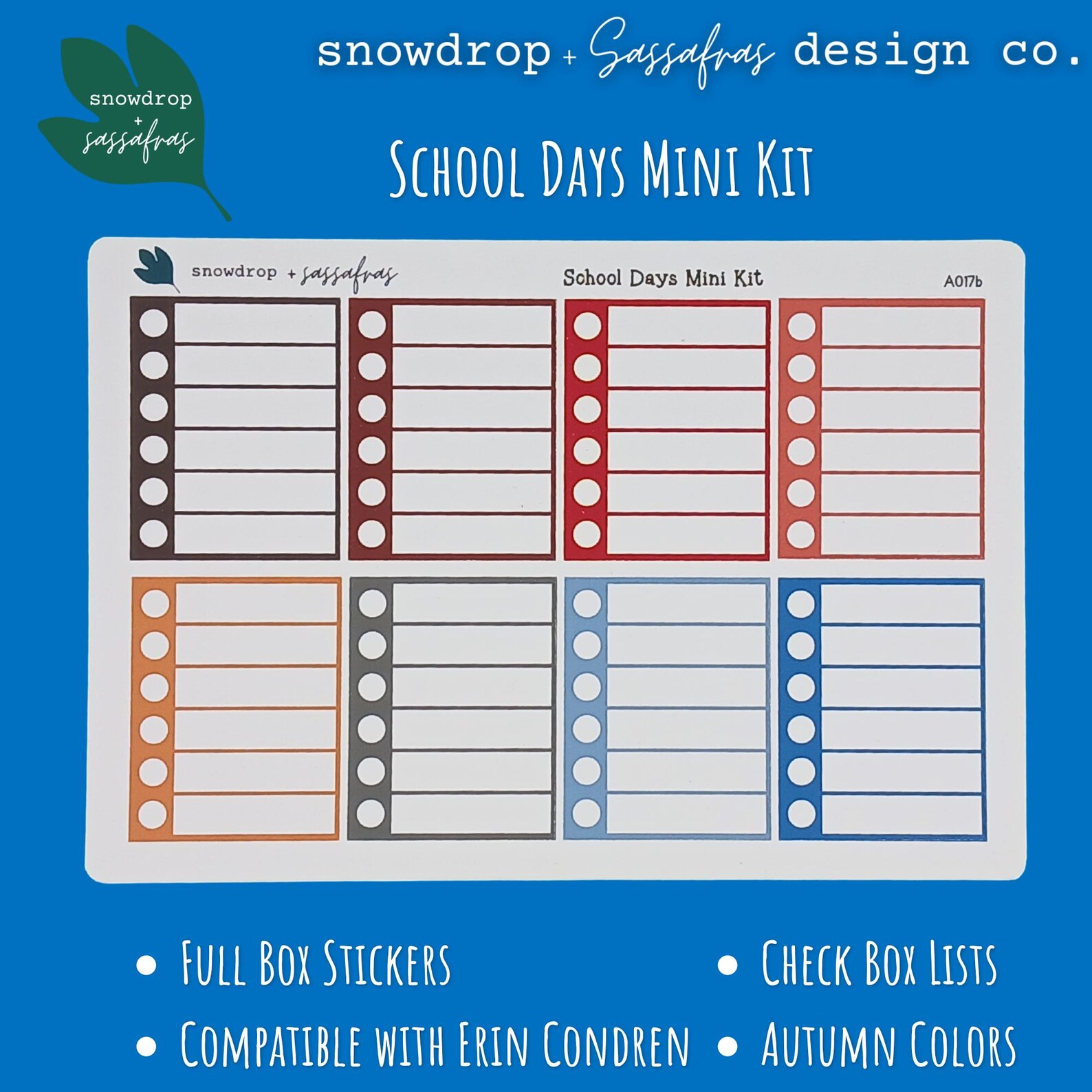School Days Mini Kit planner Stickers Compatible With Erin Condren and ...