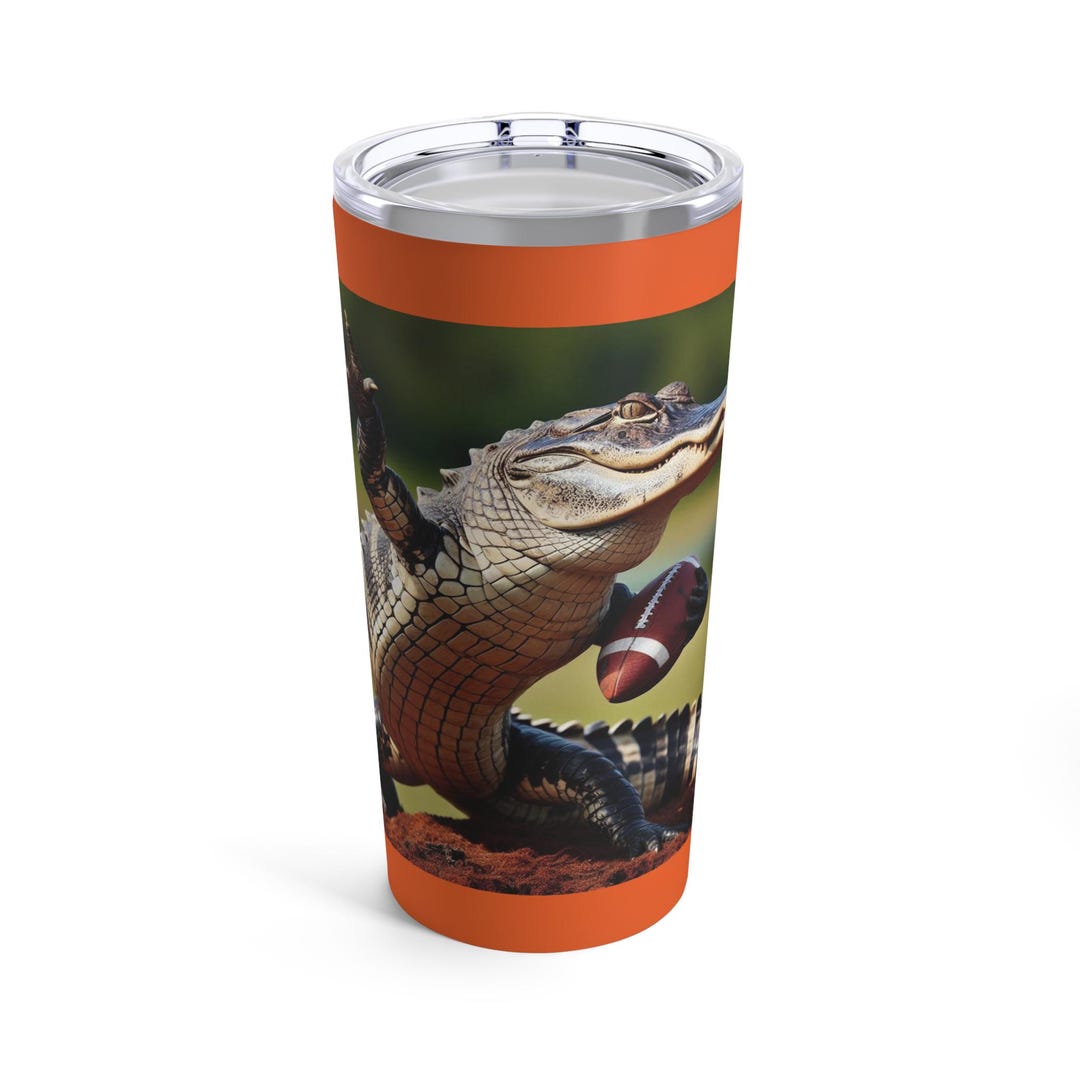 Drink Tumbler 20oz Gator Football Hot Cold Beverage by Purring Lion - Etsy