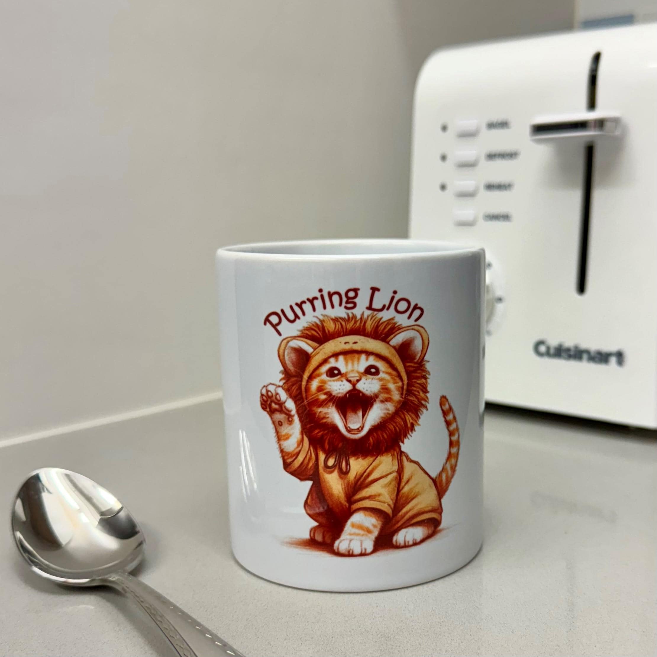 Purring Lion Signature Coffee, Tea, Hot Chocolate Mug 11oz - Etsy
