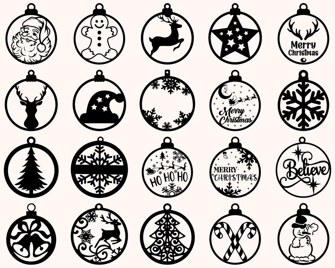 20 Christmas Ornament Svg Bundle Christmas Svg Christmas Ornaments