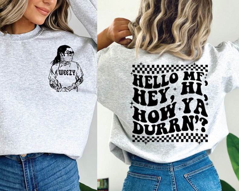 Hello MF Hey Hi How Ya Durrn PNG Lwayne Weezy Baby - Etsy Australia