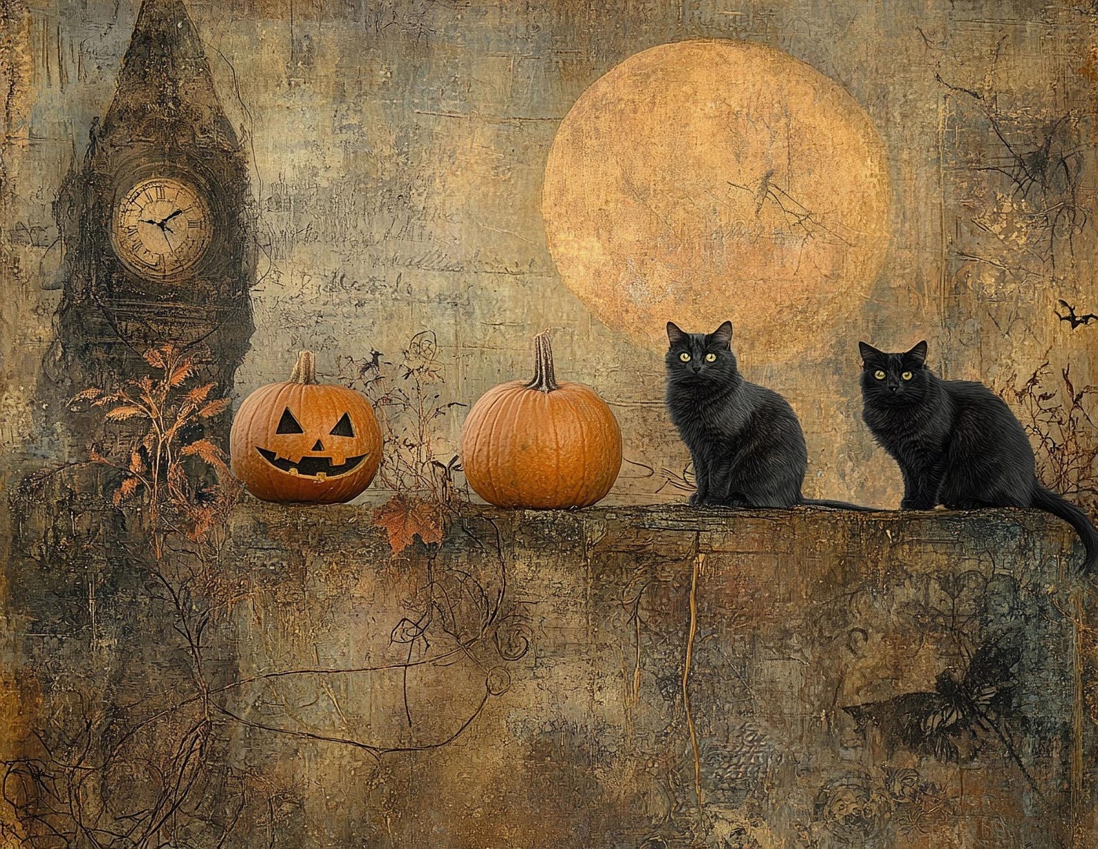 Halloween - A Collection of Digital Images for Collage, Cards, Paper ...