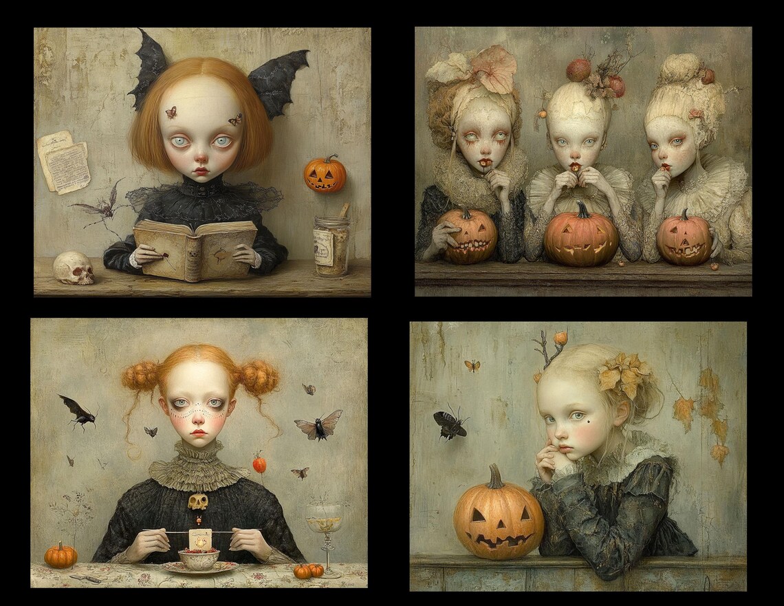 Halloween - A Collection of Digital Images for Collage, Cards, Paper ...
