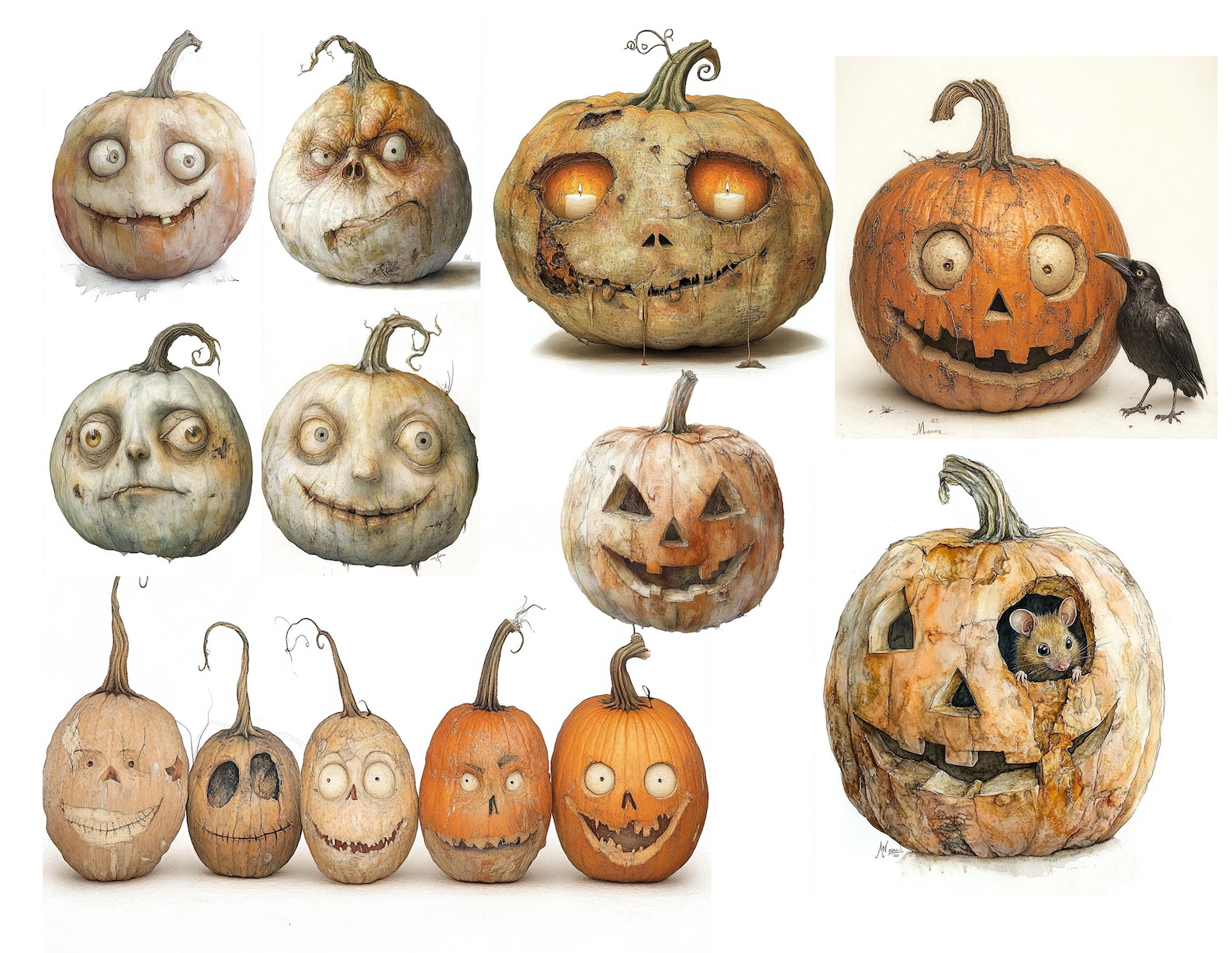 Halloween - A Collection of Digital Images for Collage, Cards, Paper ...