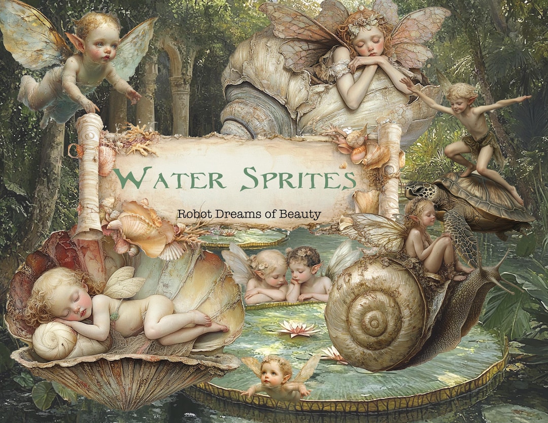 Water Sprites- a Gorgeous Collection of Digital Images for Collage ...