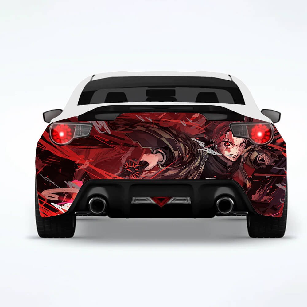 Kamado Tanjirou demon slayer Car Wrap Rear Car calcomanía 70 x - Etsy ...