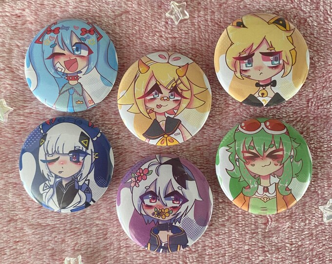 Vocaloid Buttons | Kawaii Harajuku | Hatsune Miku, Kagamine Rin ...