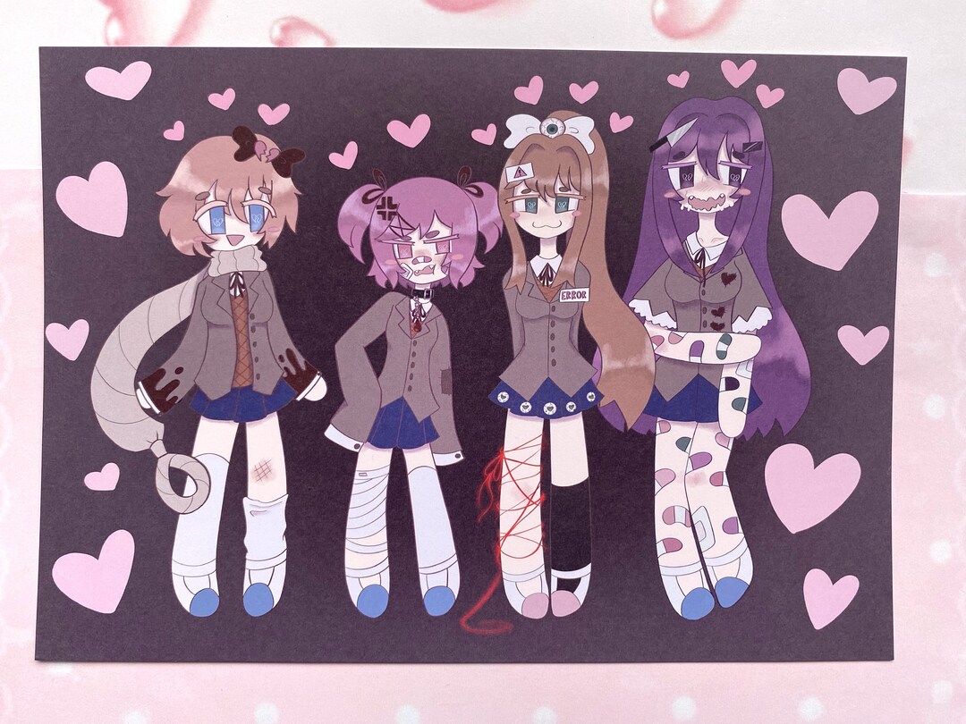 Menhera Dokis A5 DLLC Art Print Doki Doki Literature Club - Etsy