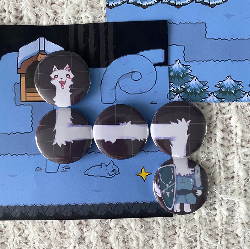 Undertale Lesser Dog Buttons Meme Good Boi - Etsy