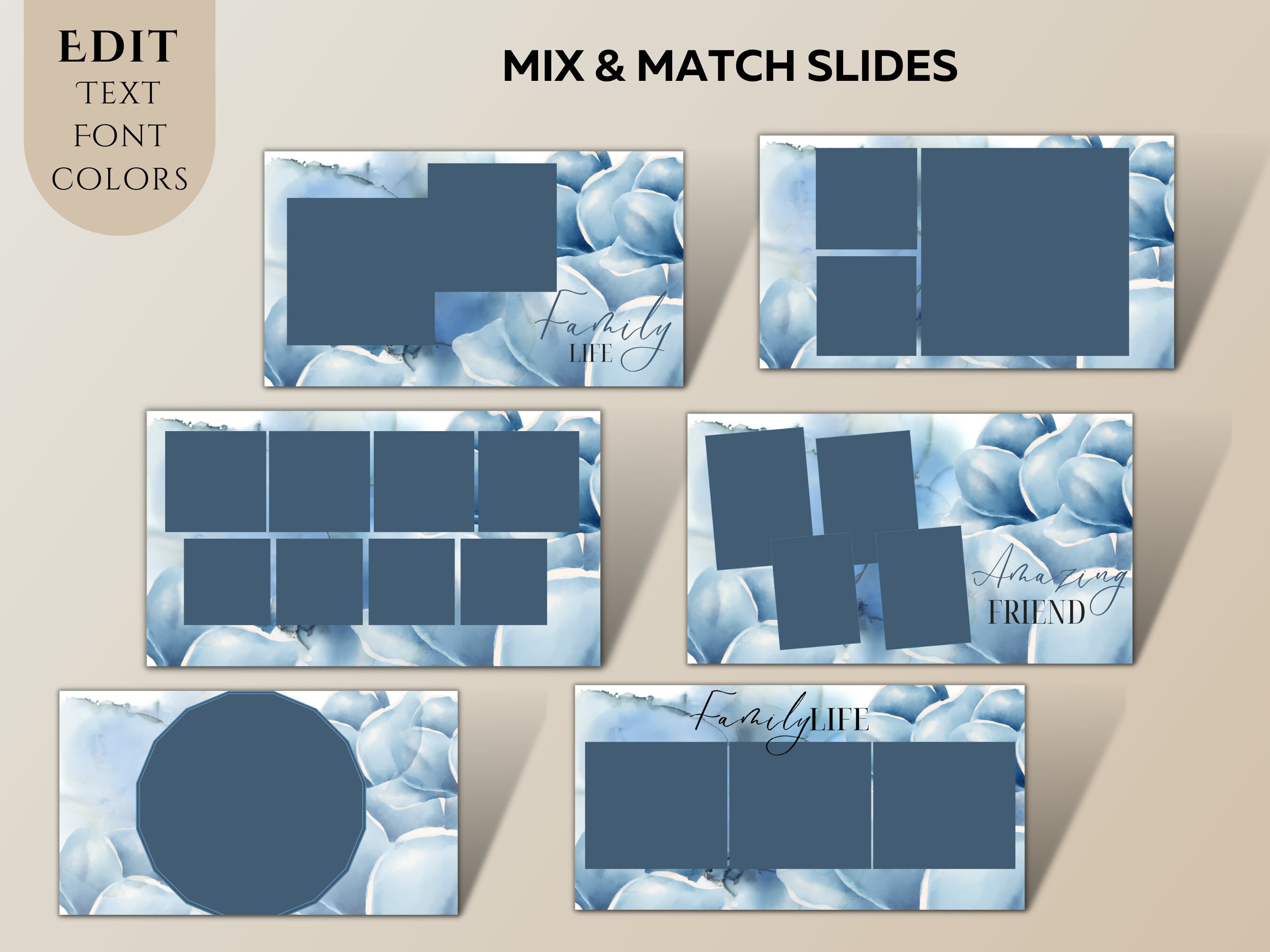 Blue Funeral Slideshow Template Memorial Tribute Slideshow for - Etsy