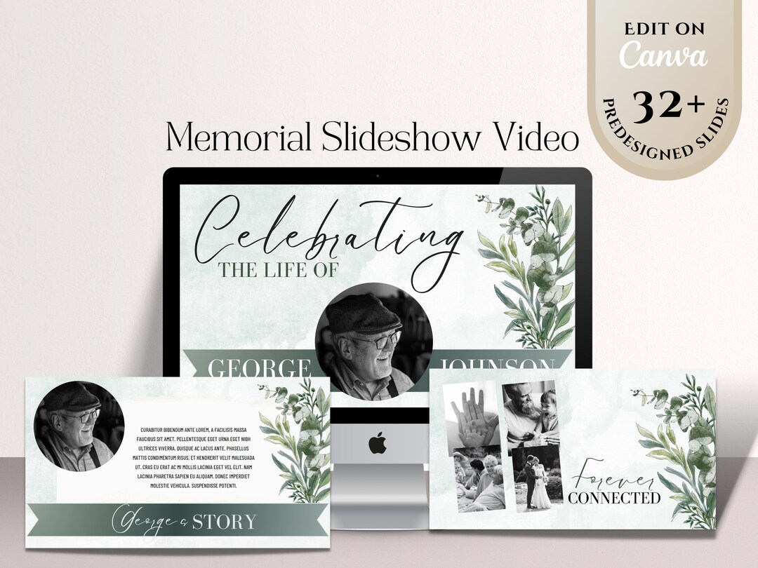 Funeral Slideshow Template Photo Slideshow Memorial Tribute Video ...