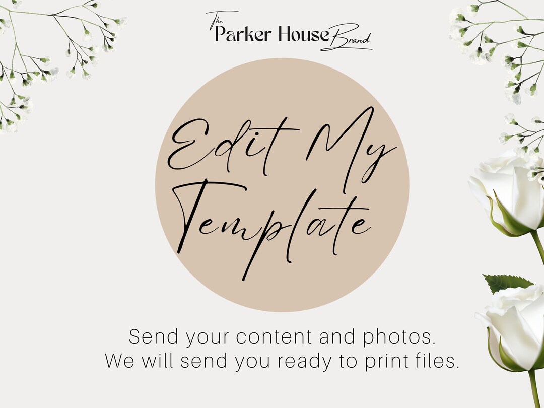 CUSTOMIZATION Edit My Template Customization Add on 1 Business Day Edit ...