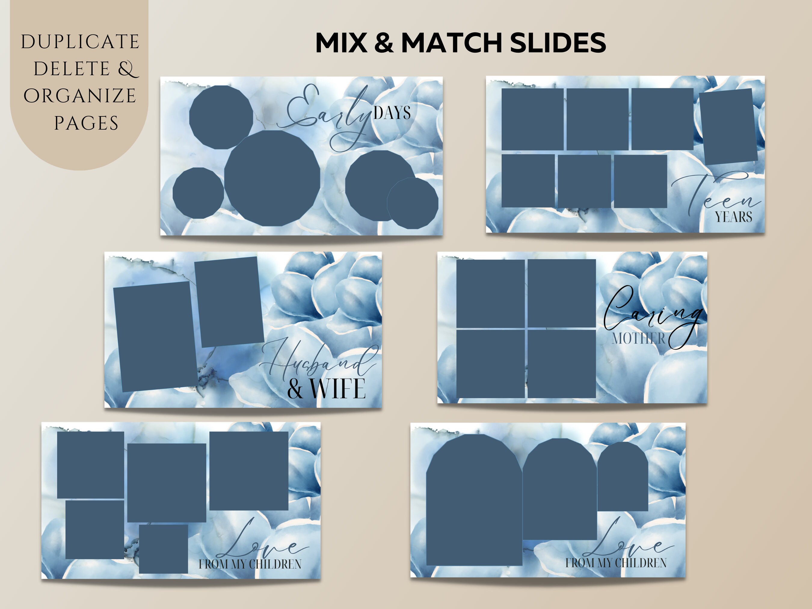 Blue Funeral Slideshow Template Memorial Tribute Slideshow for - Etsy