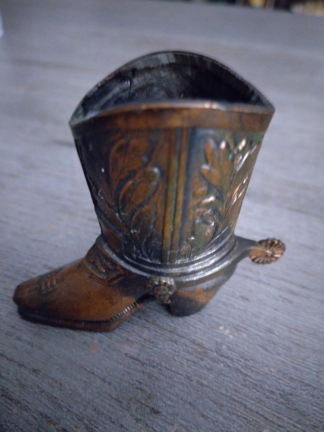 Vintage Brass Cowboy Boot - Etsy