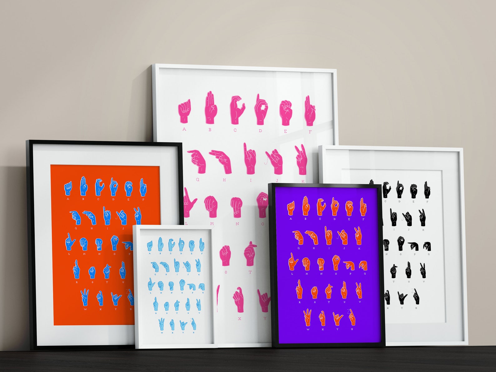 Sign Language Alphabet Poster, International Sign IS Art Print ...