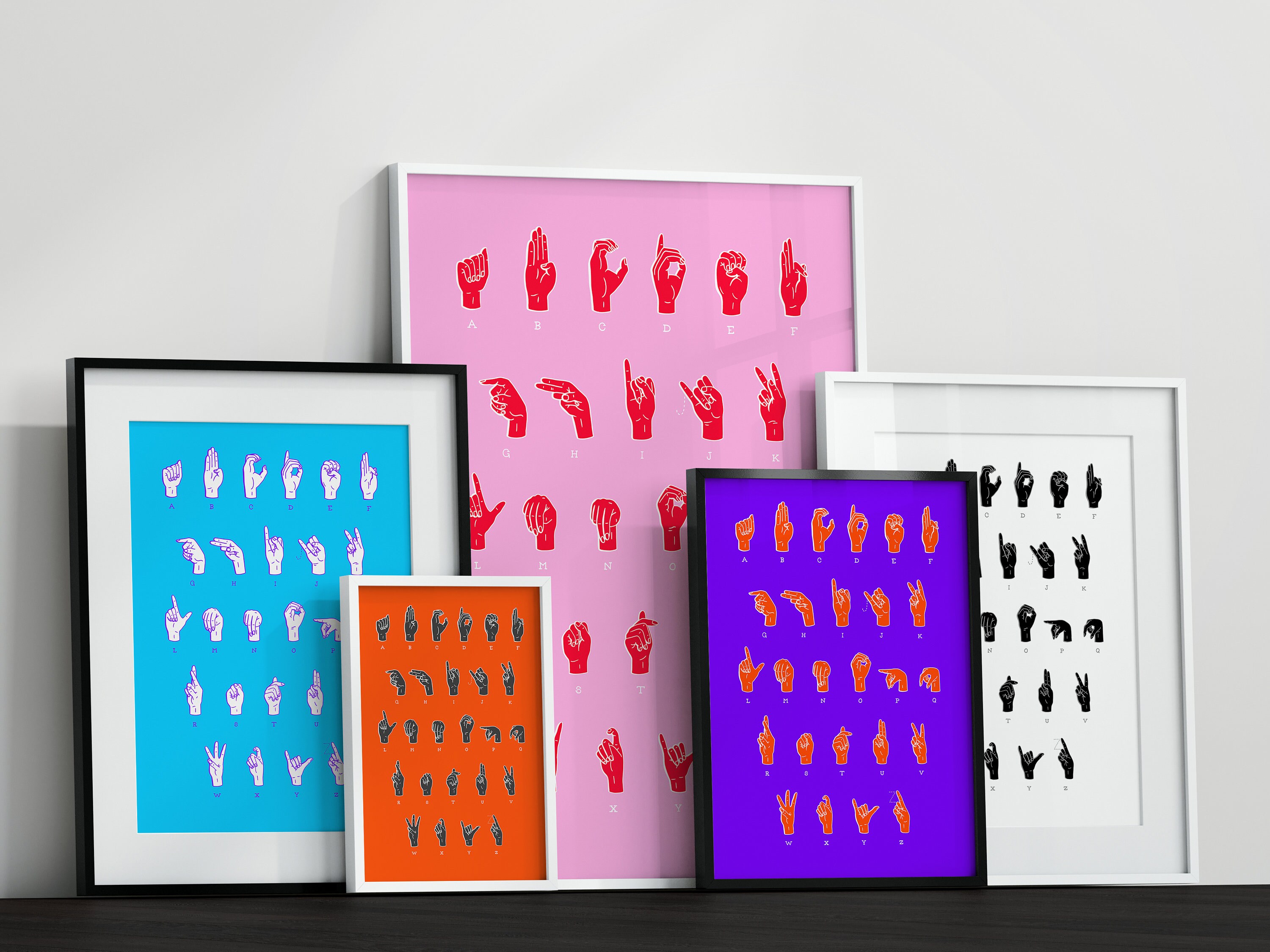 Sign Language Alphabet Poster, International Sign IS Art Print ...