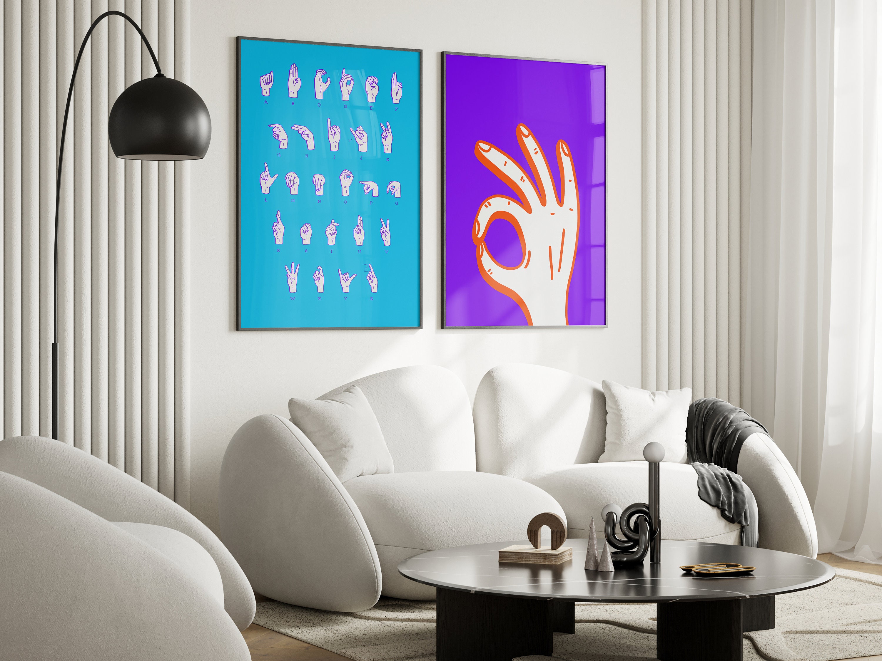 Sign Language Alphabet Poster, International Sign IS Art Print ...