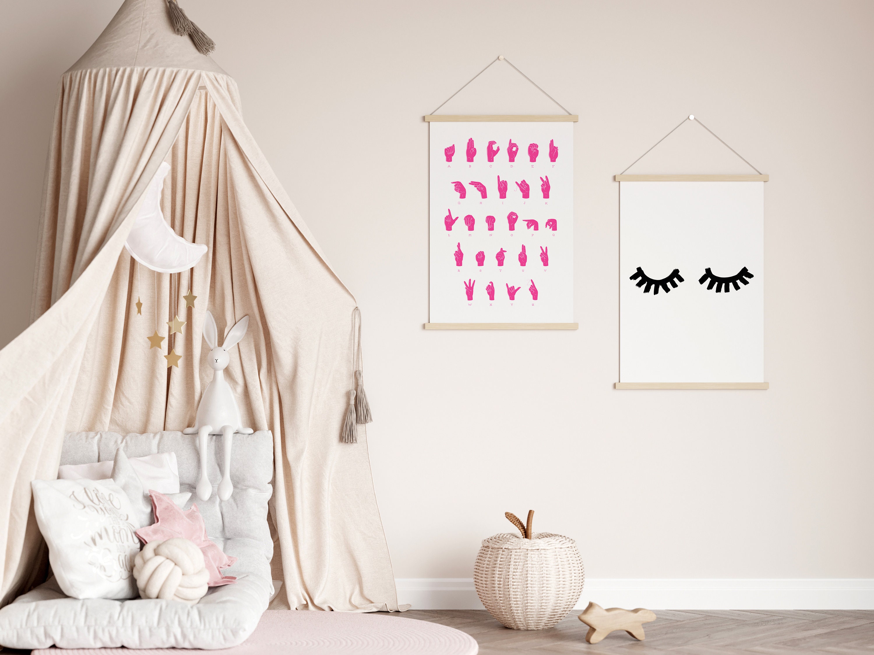 Sign Language Alphabet Poster, International Sign IS Art Print ...