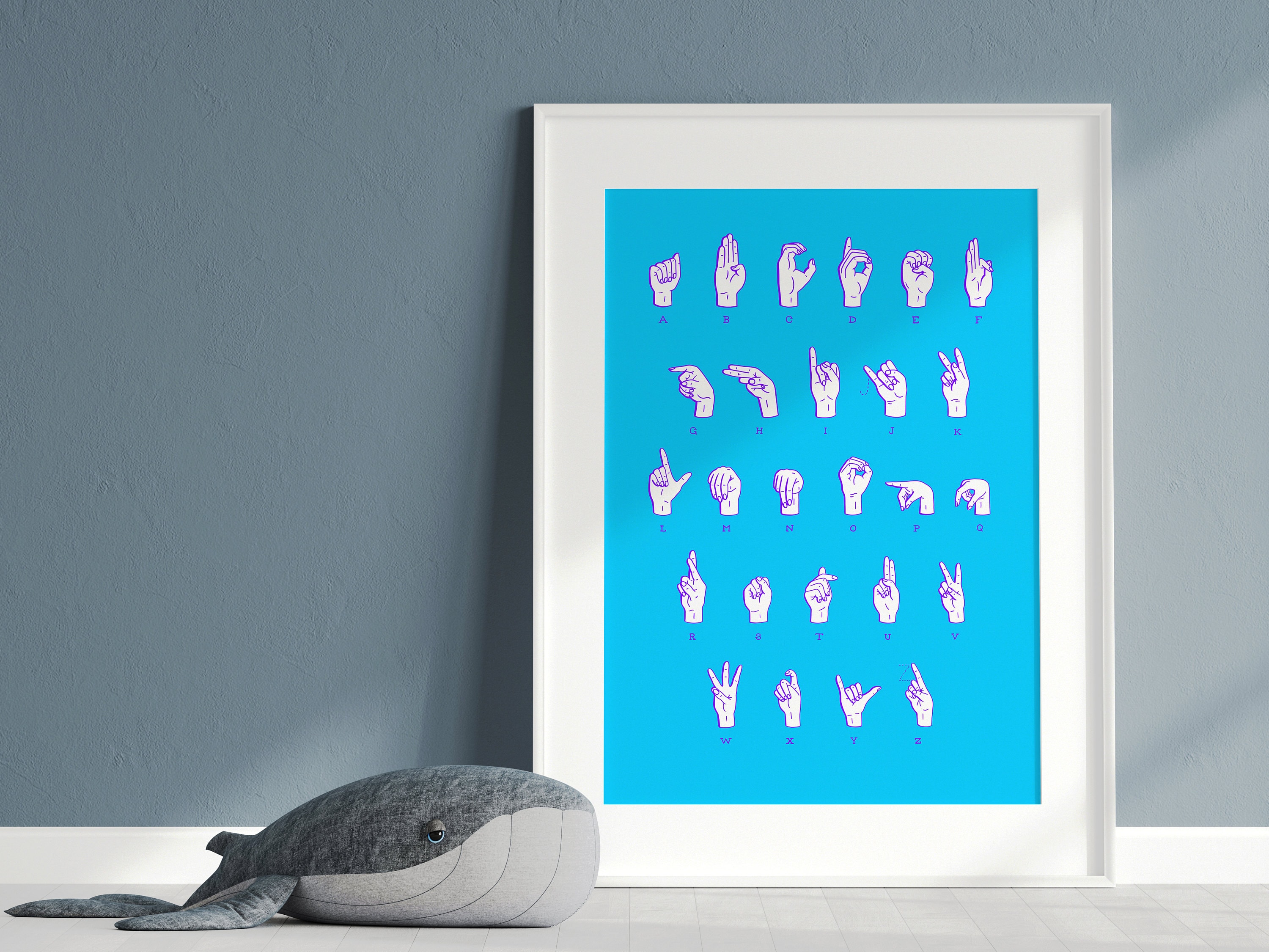 Sign Language Alphabet Poster, International Sign IS Art Print ...