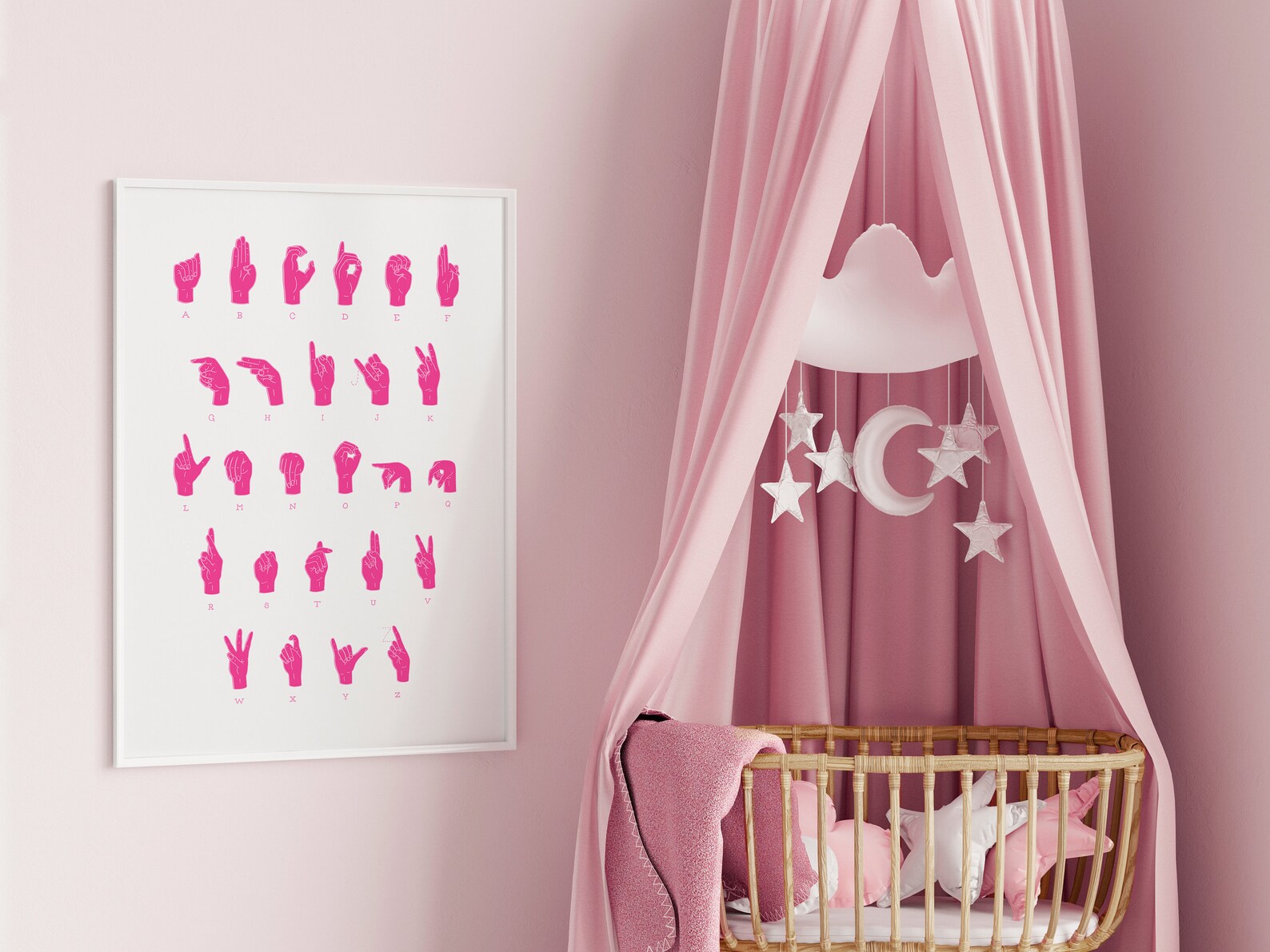 Sign Language Alphabet Poster, International Sign IS Art Print ...