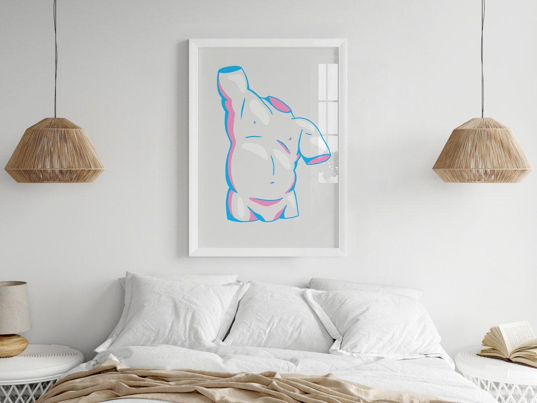 Trans Sculpture Poster, Trans Man Body Art, Statue Print, Sculpture Art ...