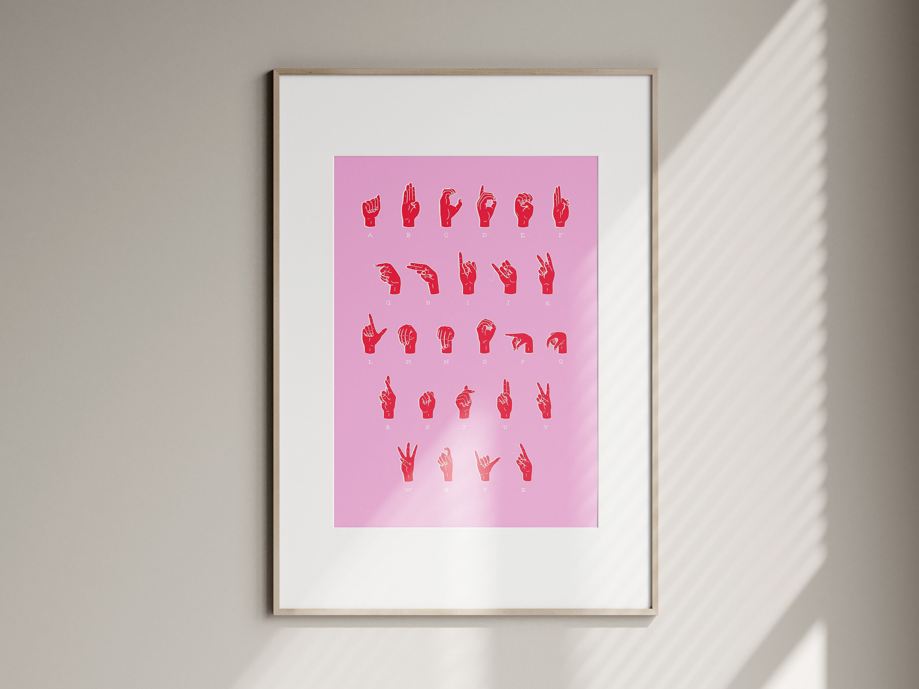Sign Language Alphabet Poster, International Sign IS Art Print ...