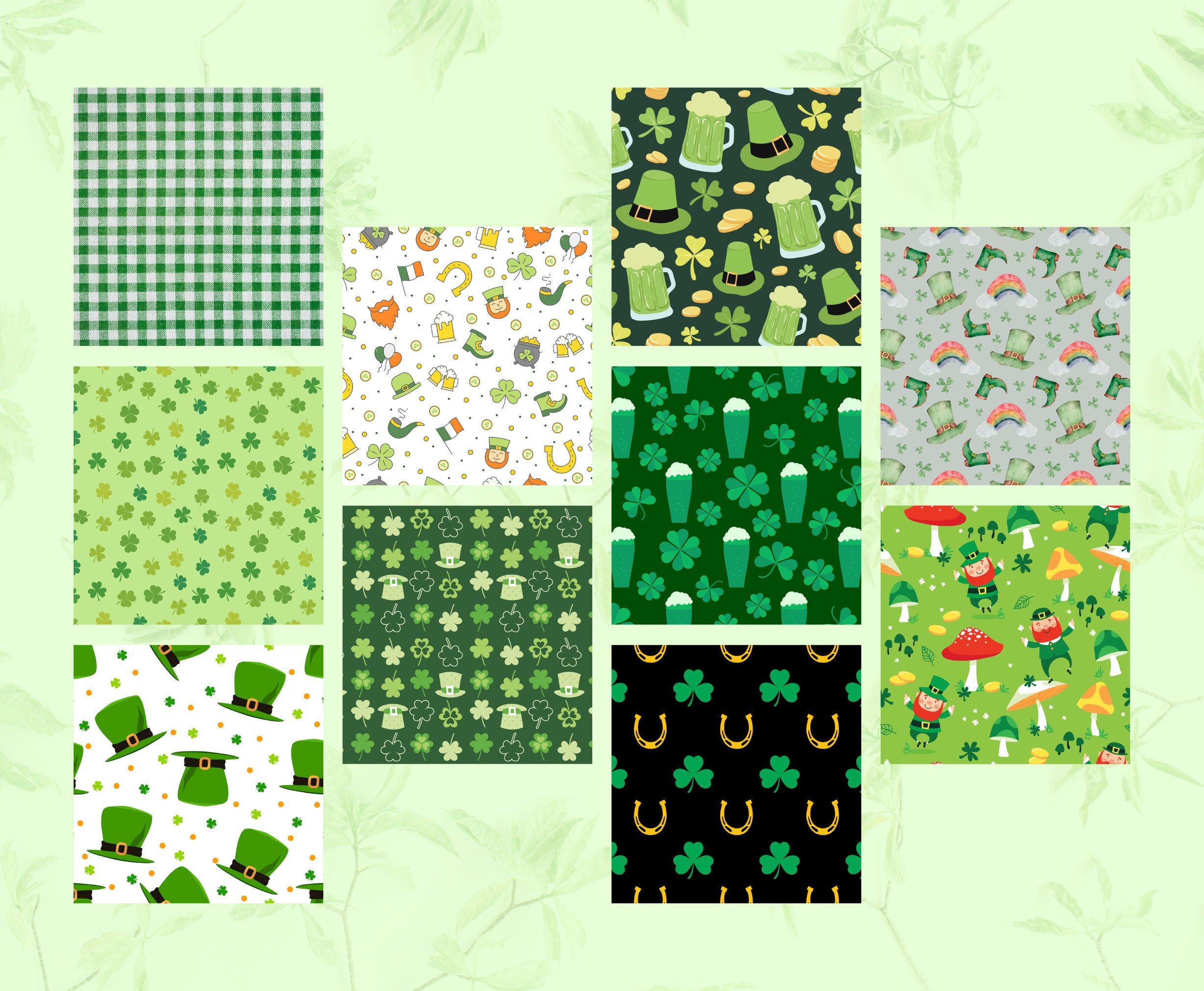 25+ St. Patrick's Day Digital Paper, Background, Scrapbook Papers ...
