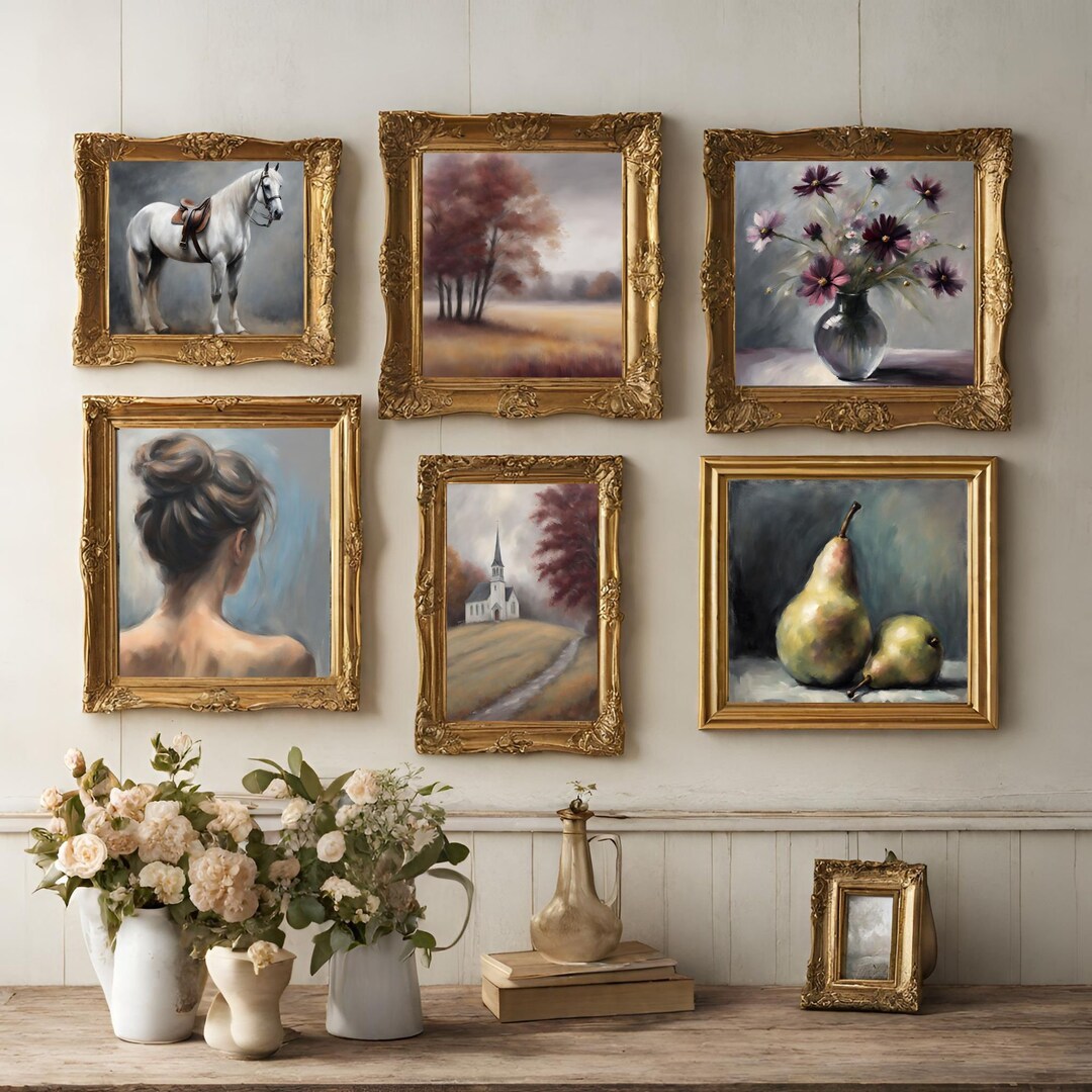 Country Cottage Gallery Wall Art Vintage Art English Country Farmhouse ...