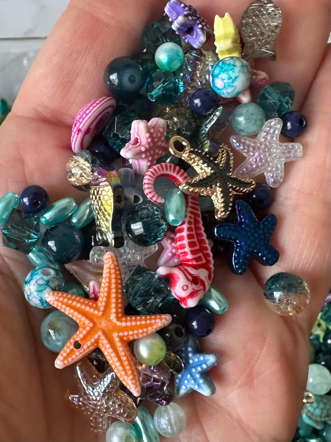 Sea Buddies Bead Mix, Under the Sea Beads, Bead Soup, Sea Life, Mystery ...
