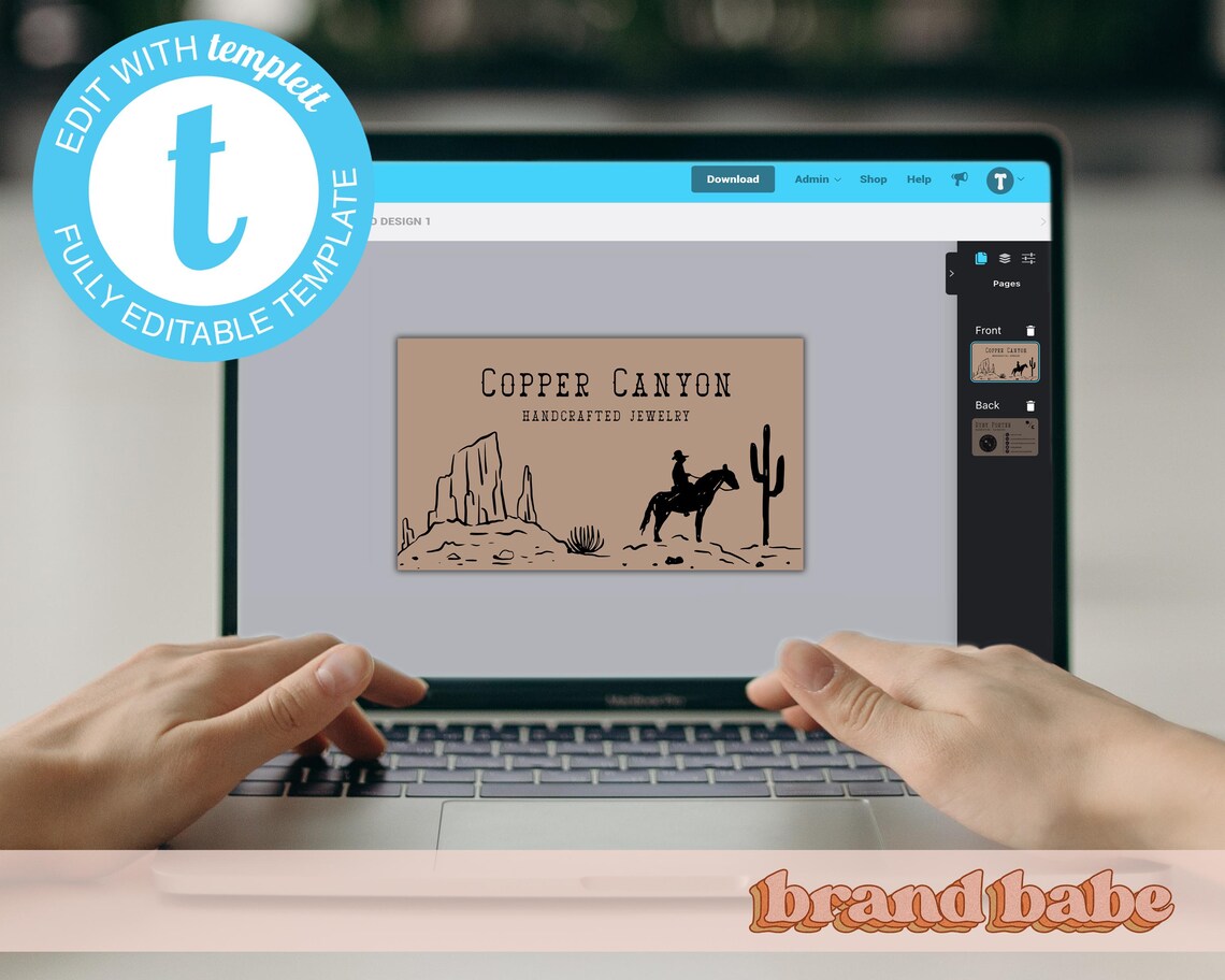 Western Business Branding, Western Business Card, Customizable Store ...