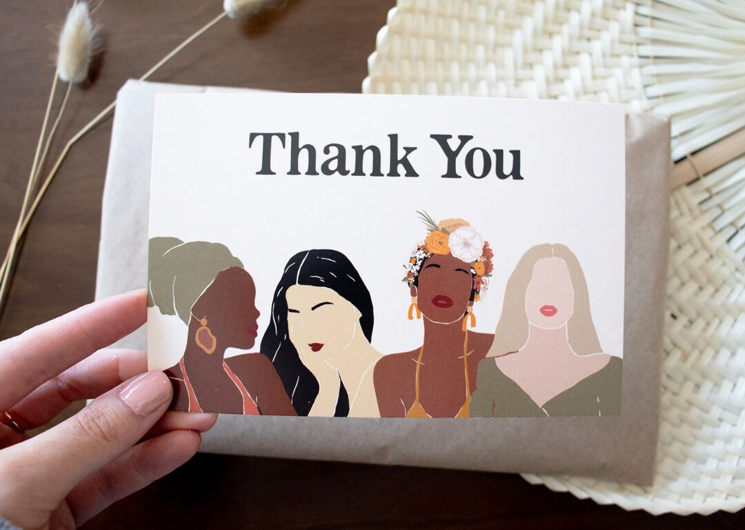 Unity 100 Thank You Card Insert, Women Physical Small Business Thank ...