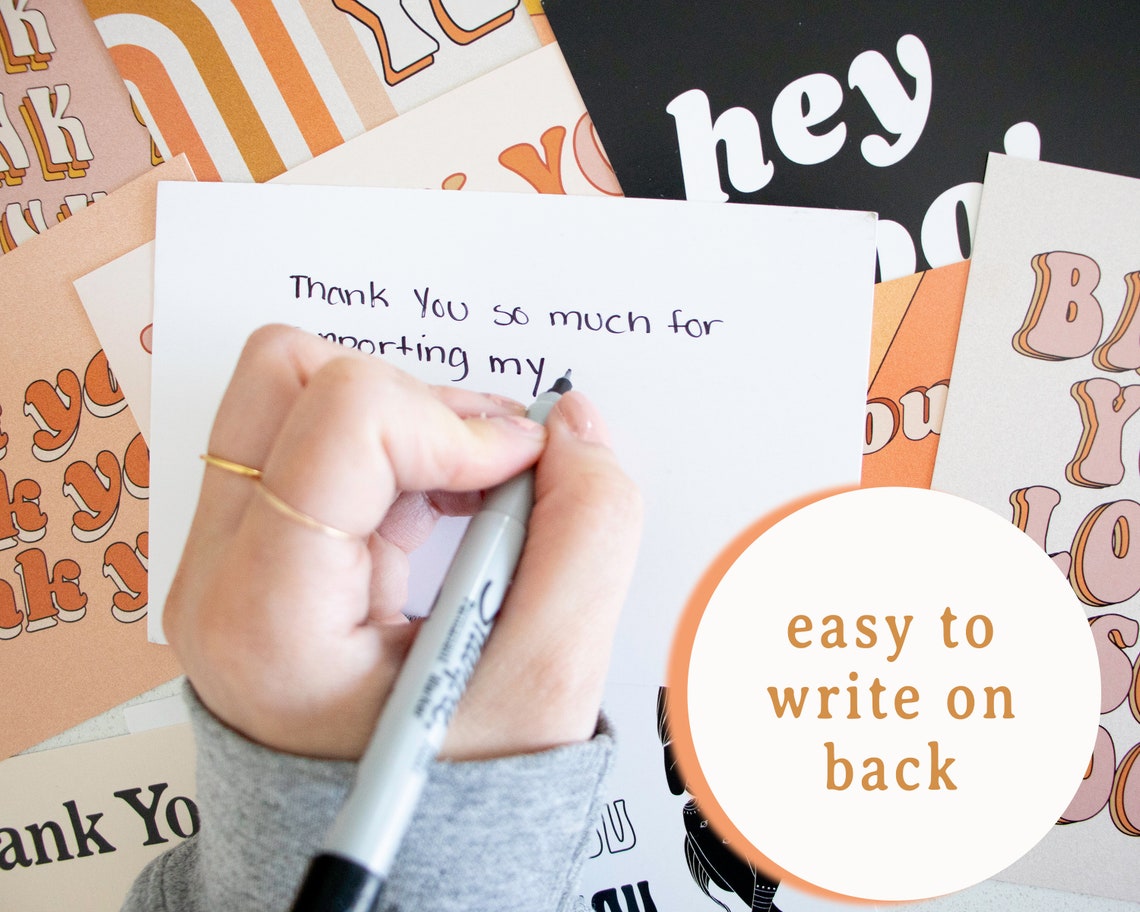 100 Multi Pack Thank You Card Insert Small Business Thank You - Etsy