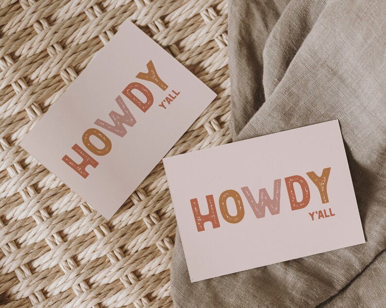 Howdy 50 Thank You Card Insert, Small Business Thank You Card, Retro ...