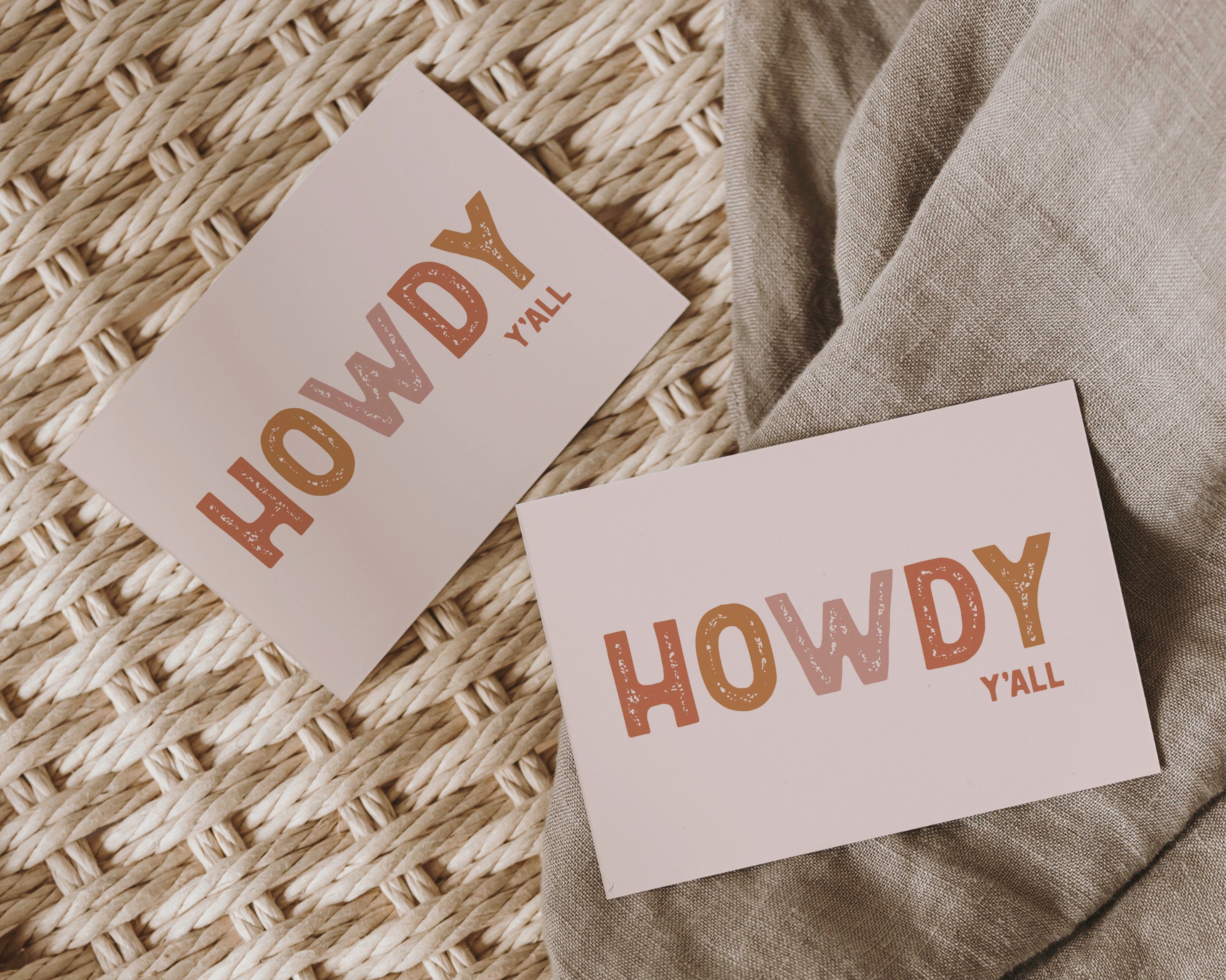 Howdy 50 Thank You Card Insert, Small Business Thank You Card, Retro ...