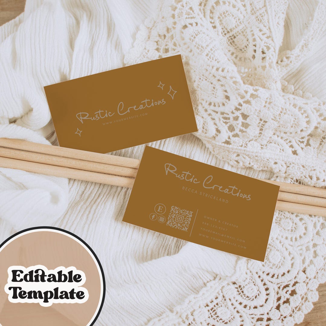 Minimalist Business Card, Crafting Business Card, Customizable Business ...